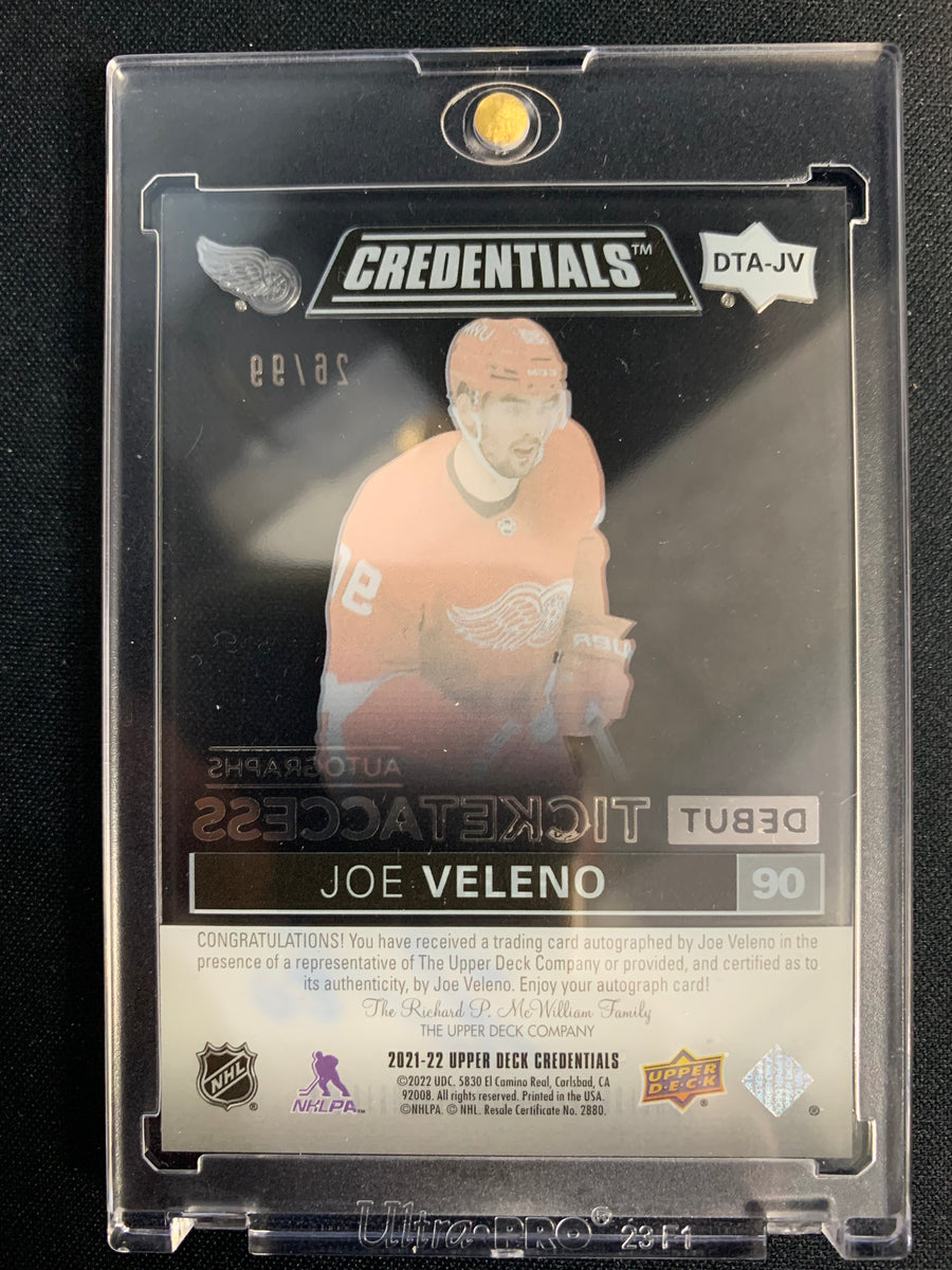 2021-22 UPPER DECK CREDENTIALS HOCKEY #DTA-JV DETROIT RED WINGS - JOE ...