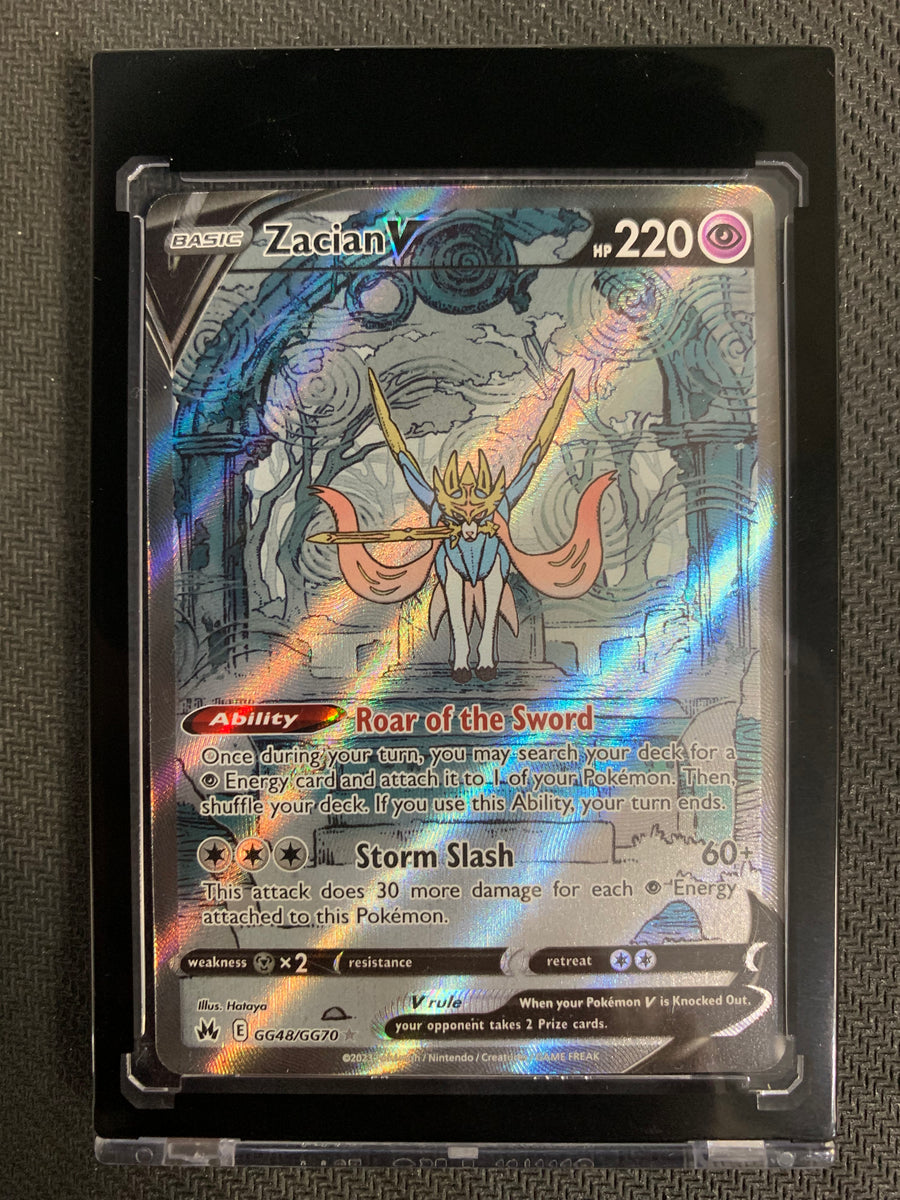2023 POKEMON SW&SH CROWN ZENITH ZACIAN V FULL ART GG48/GG70 - PACK FRE ...