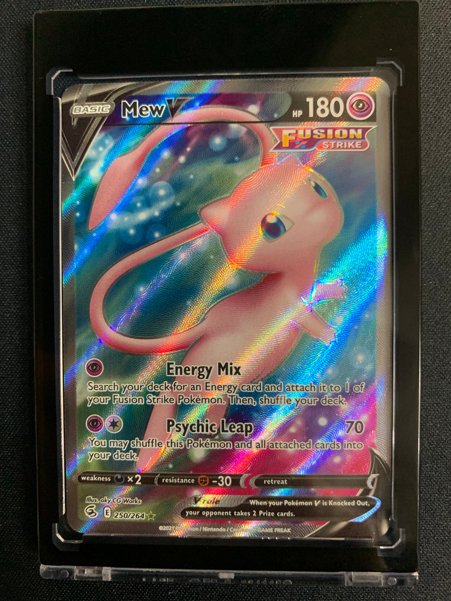 POKEMON SW & SH FUSION STRIKE MEW V FULL ART ULTRA RARE 250/264 - PACK ...